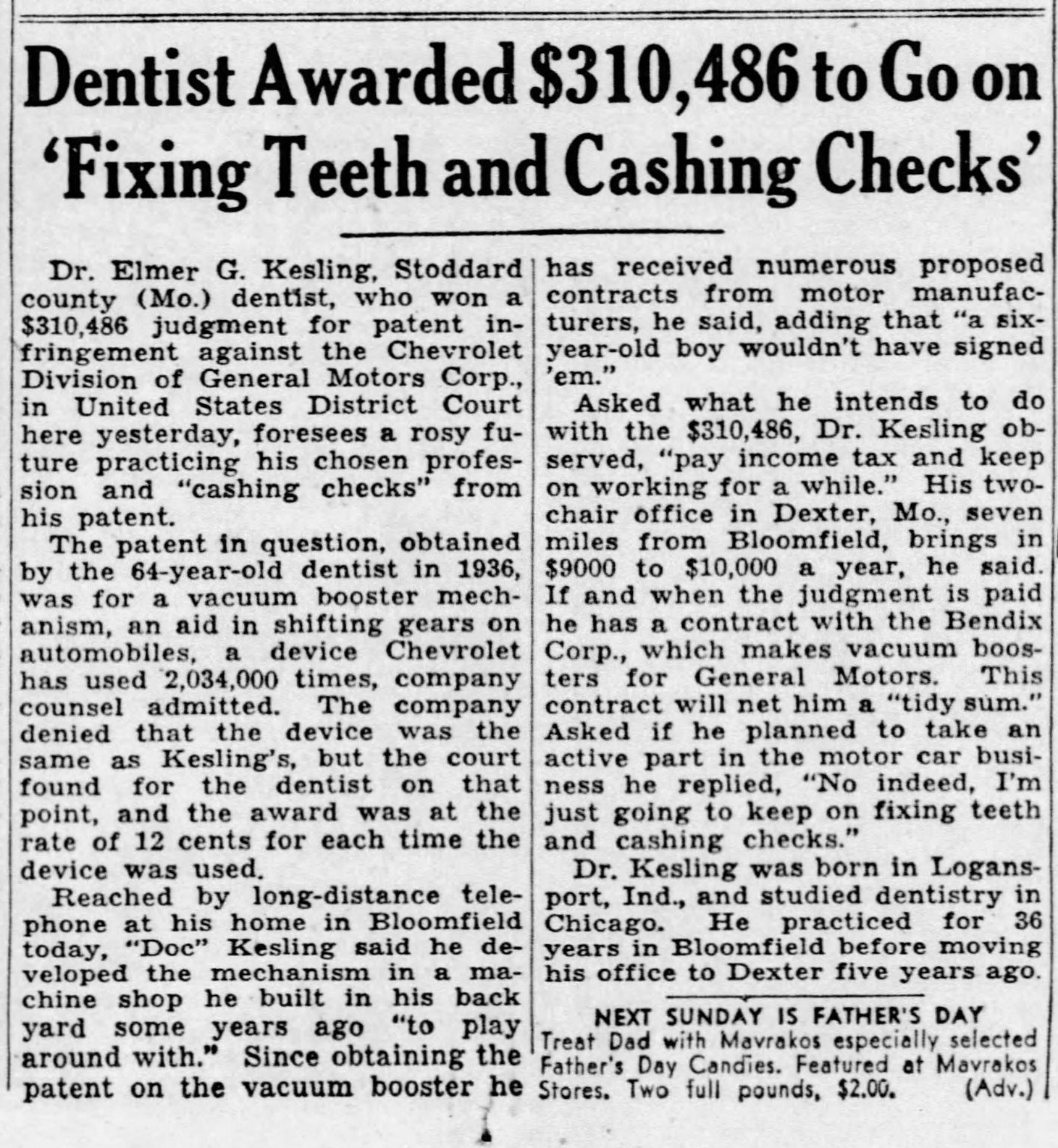 The Kesling Pocket Adder - Jaap's Mechanical Calculators Page