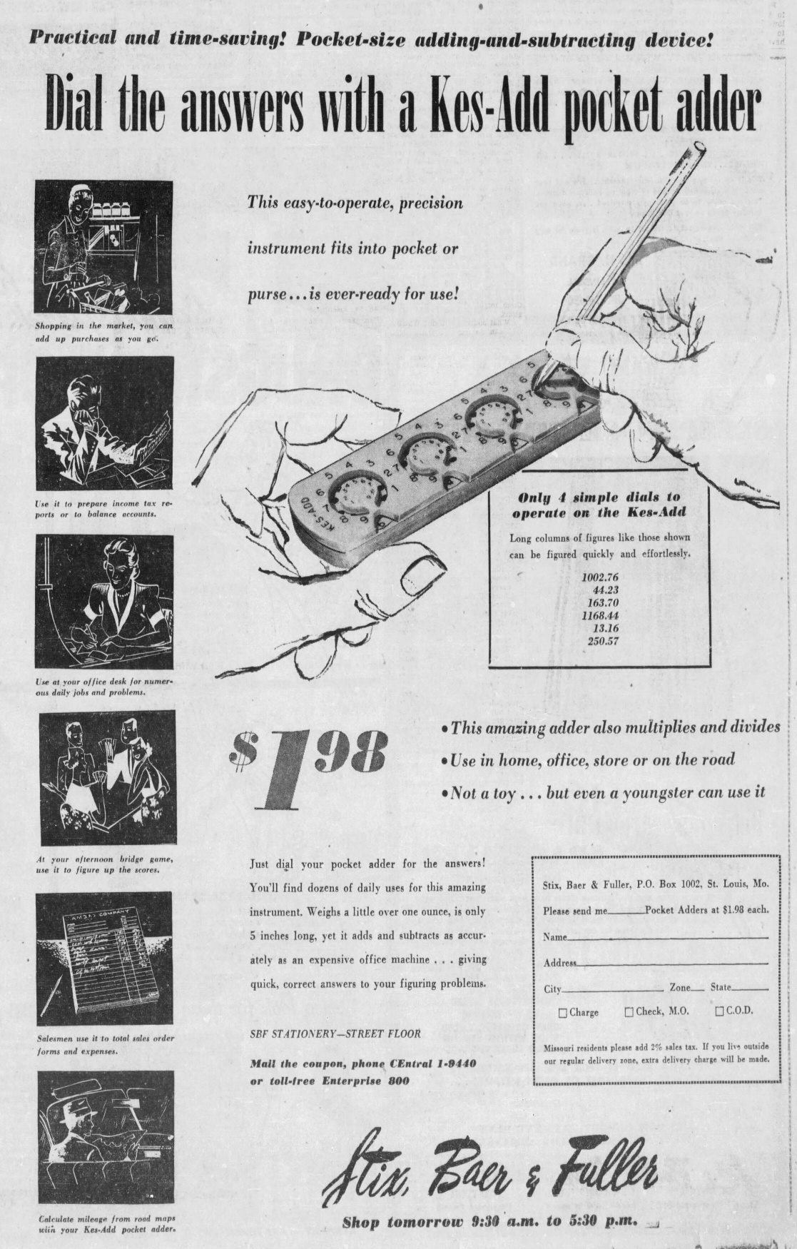 The Kesling Pocket Adder - Jaap's Mechanical Calculators Page