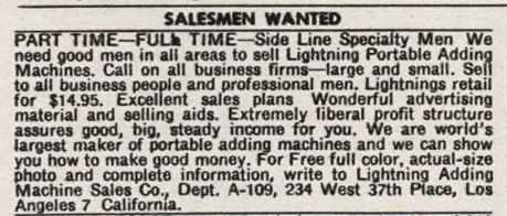 The Lightning Adding Machine - Jaap's Mechanical Calculators Page